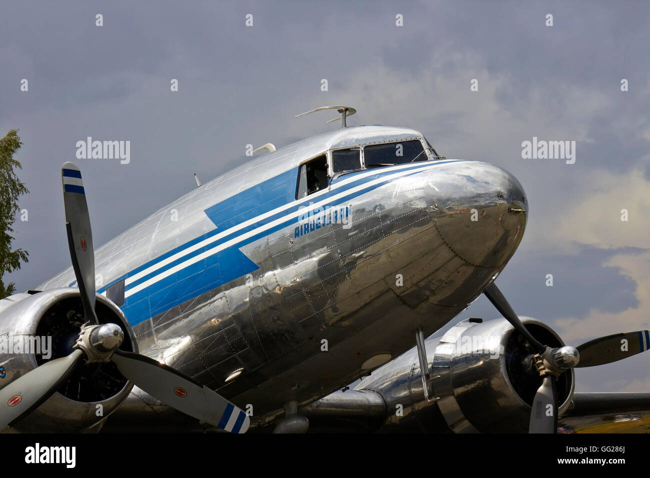 Douglas DC-3 airplane, Finland Stock Photo - Alamy