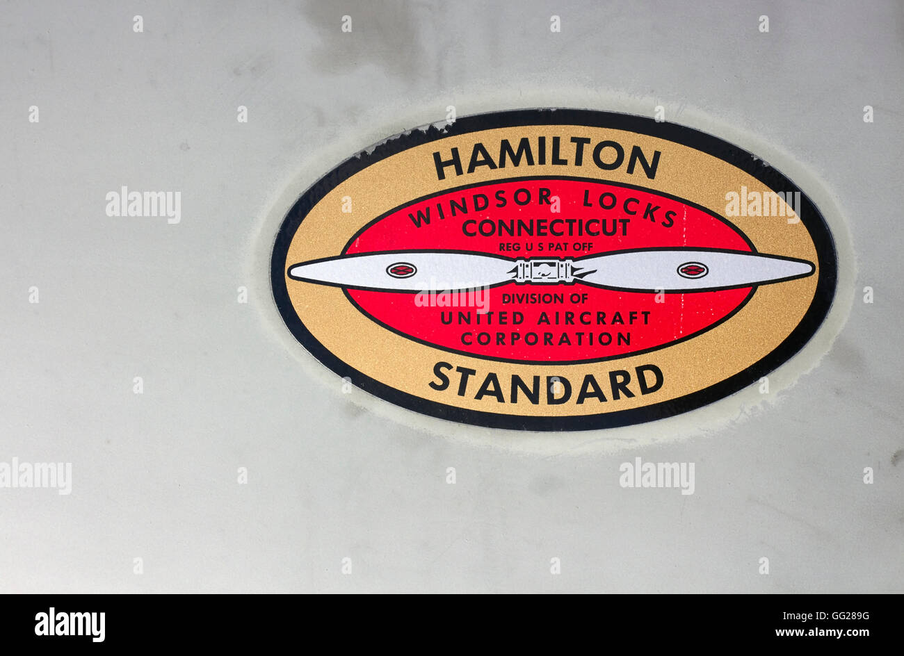 Hamilton Standard emblem on Douglas DC-3 airplane propeller Stock Photo ...