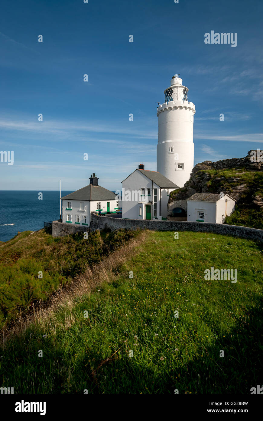 The lighthouse at Start Point in Devon Stock Photo - Alamy