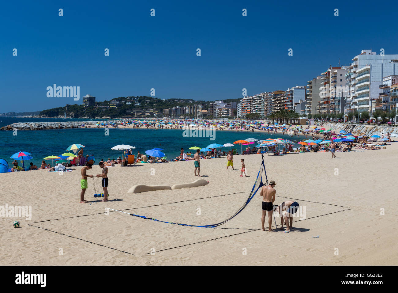 Beach on the Costa Brava (Sant Antoni de Calonge) of Spain, BARCELONA ...