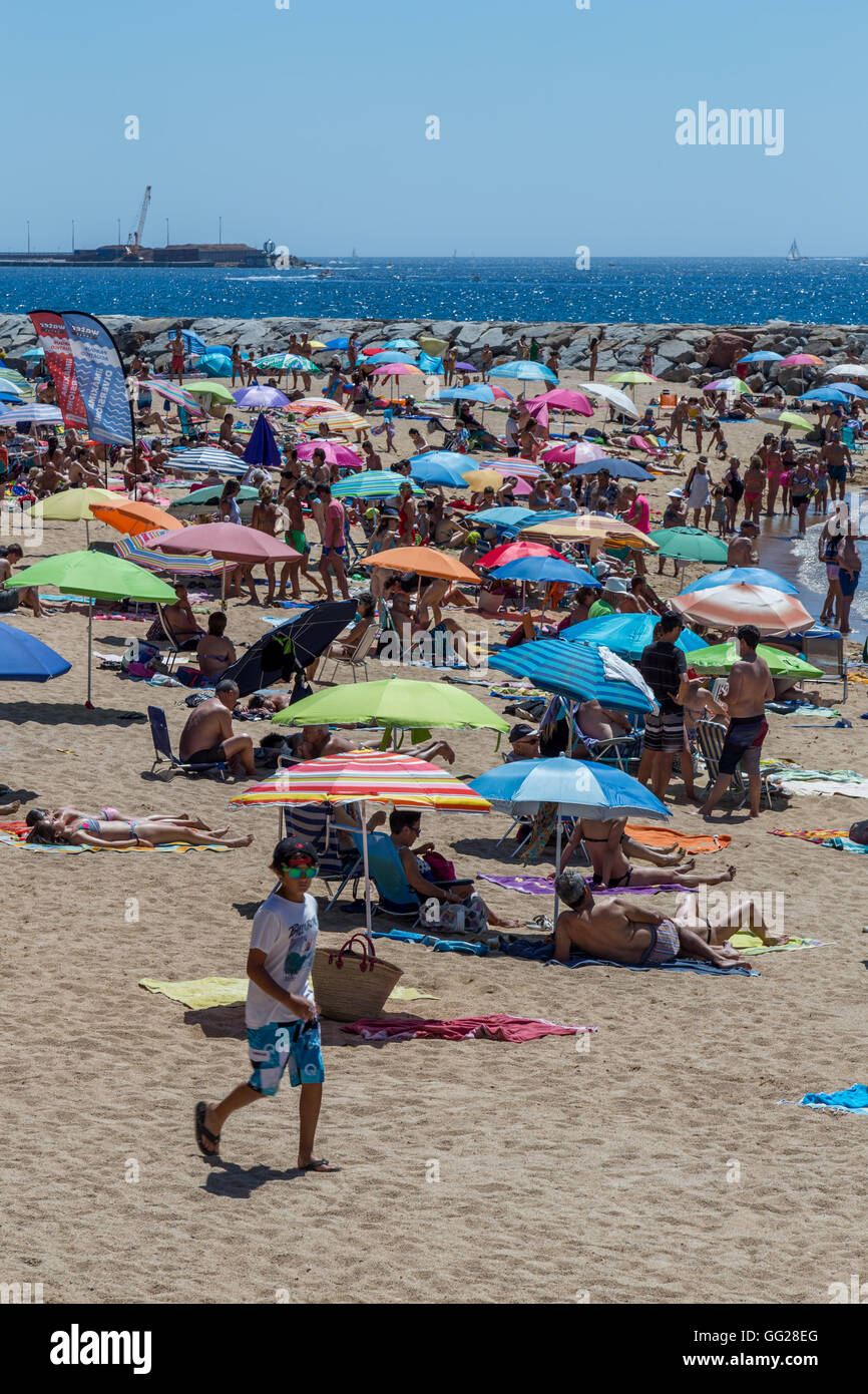 Beach on the Costa Brava (Sant Antoni de Calonge) of Spain, BARCELONA ...