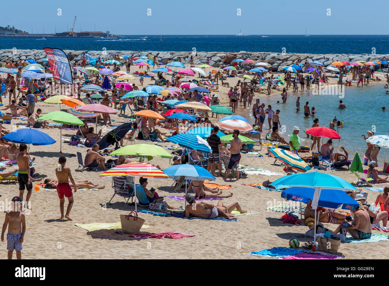 Beach on the Costa Brava (Sant Antoni de Calonge) of Spain, BARCELONA ...
