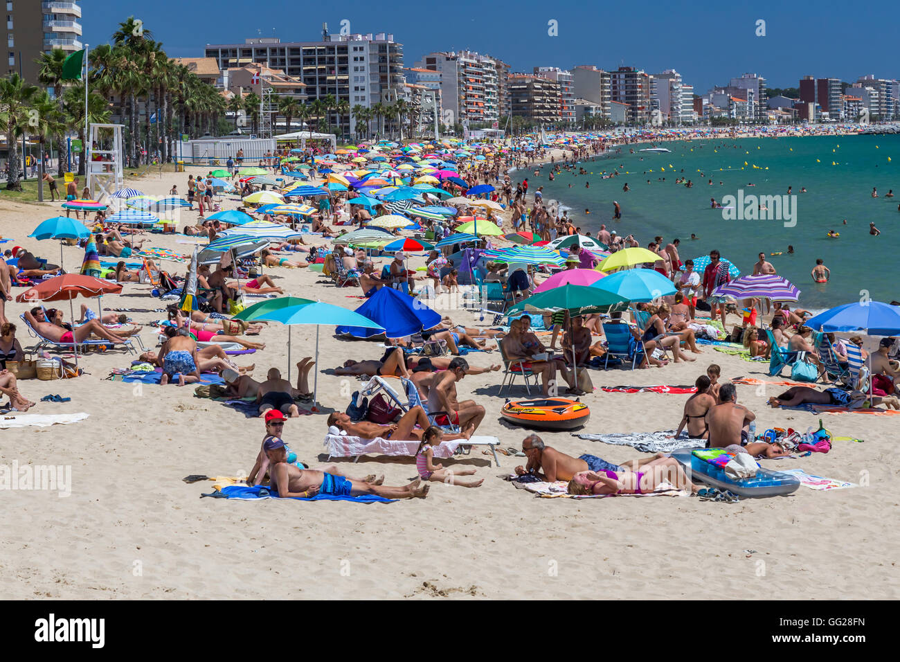 Beach on the Costa Brava (Sant Antoni de Calonge) of Spain, BARCELONA ...