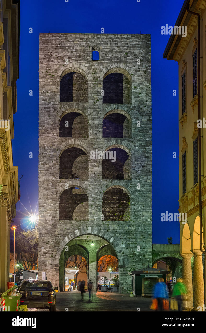 View on the tower Porta Torre in Como, Italy Stock Photo - Alamy