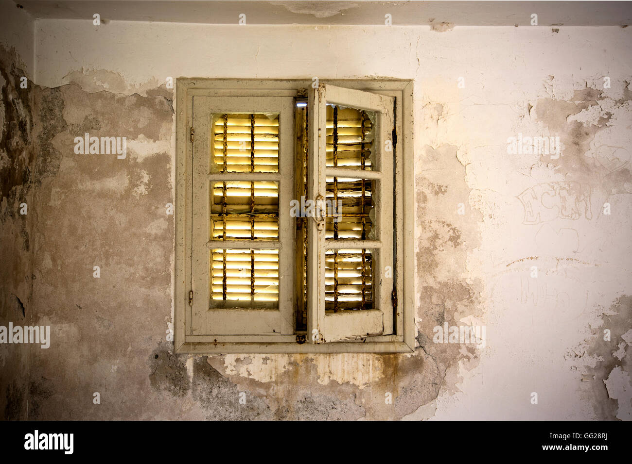 Window in a derelict building Stock Photo - Alamy