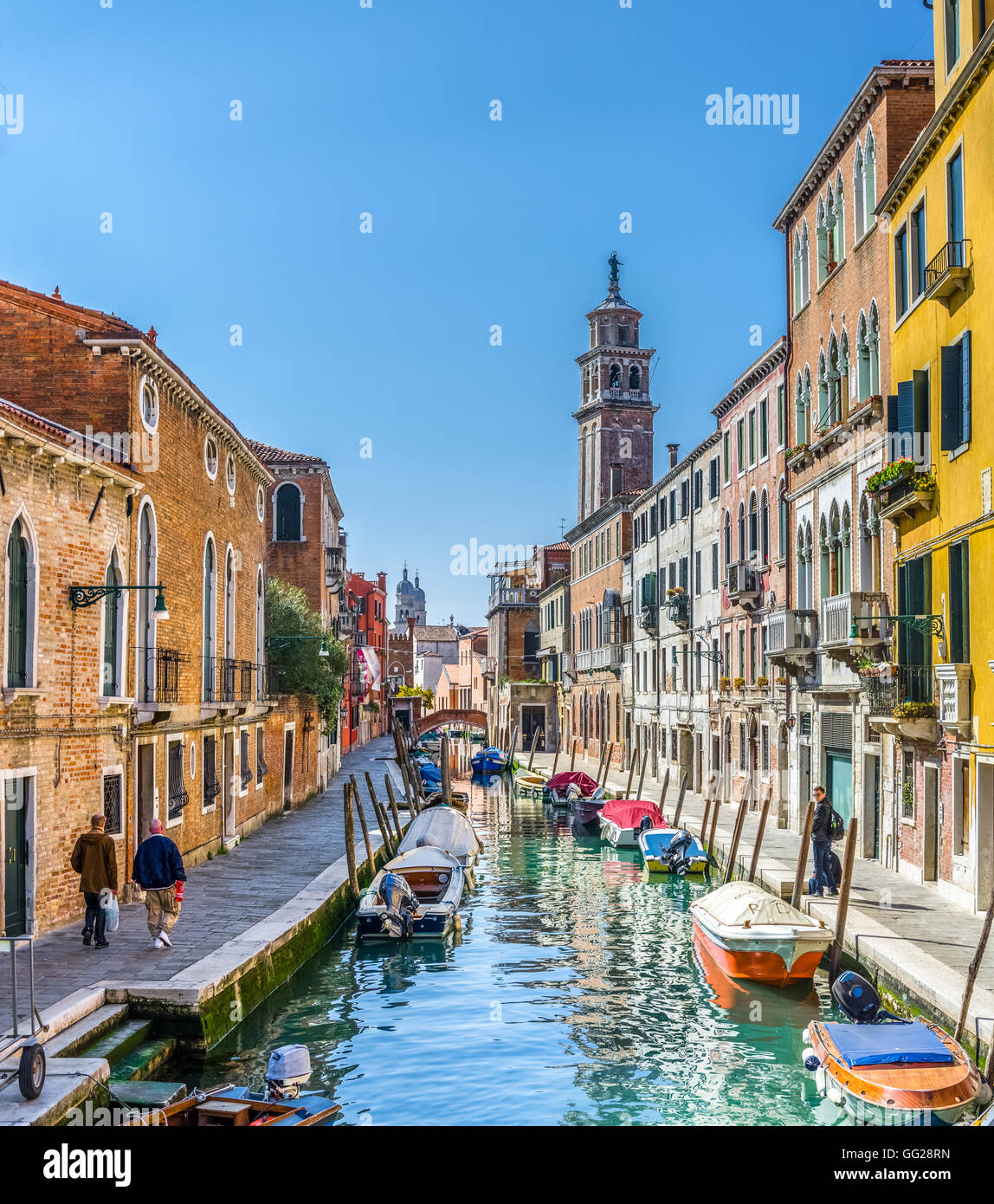 Picturesque view on the street of Venice, Italy Stock Photo - Alamy