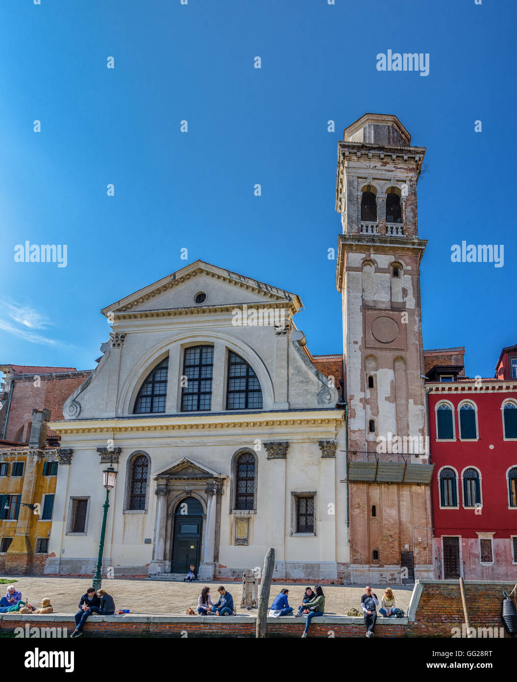 Architecture of Venice house and tower, Italy Stock Photo - Alamy