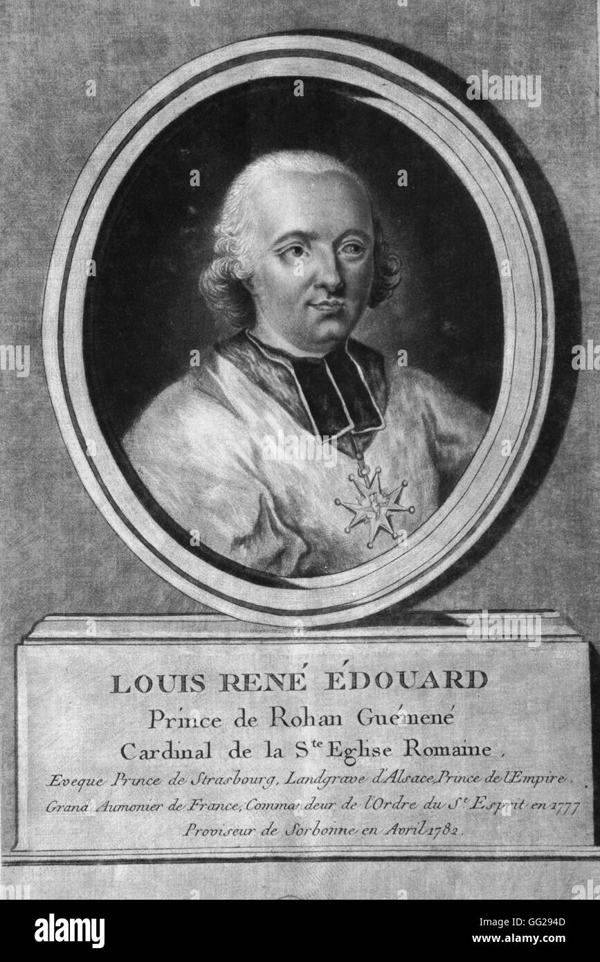 Affair of the Queen's Necklace: Cardinal de Rohan 18th century Stock ...