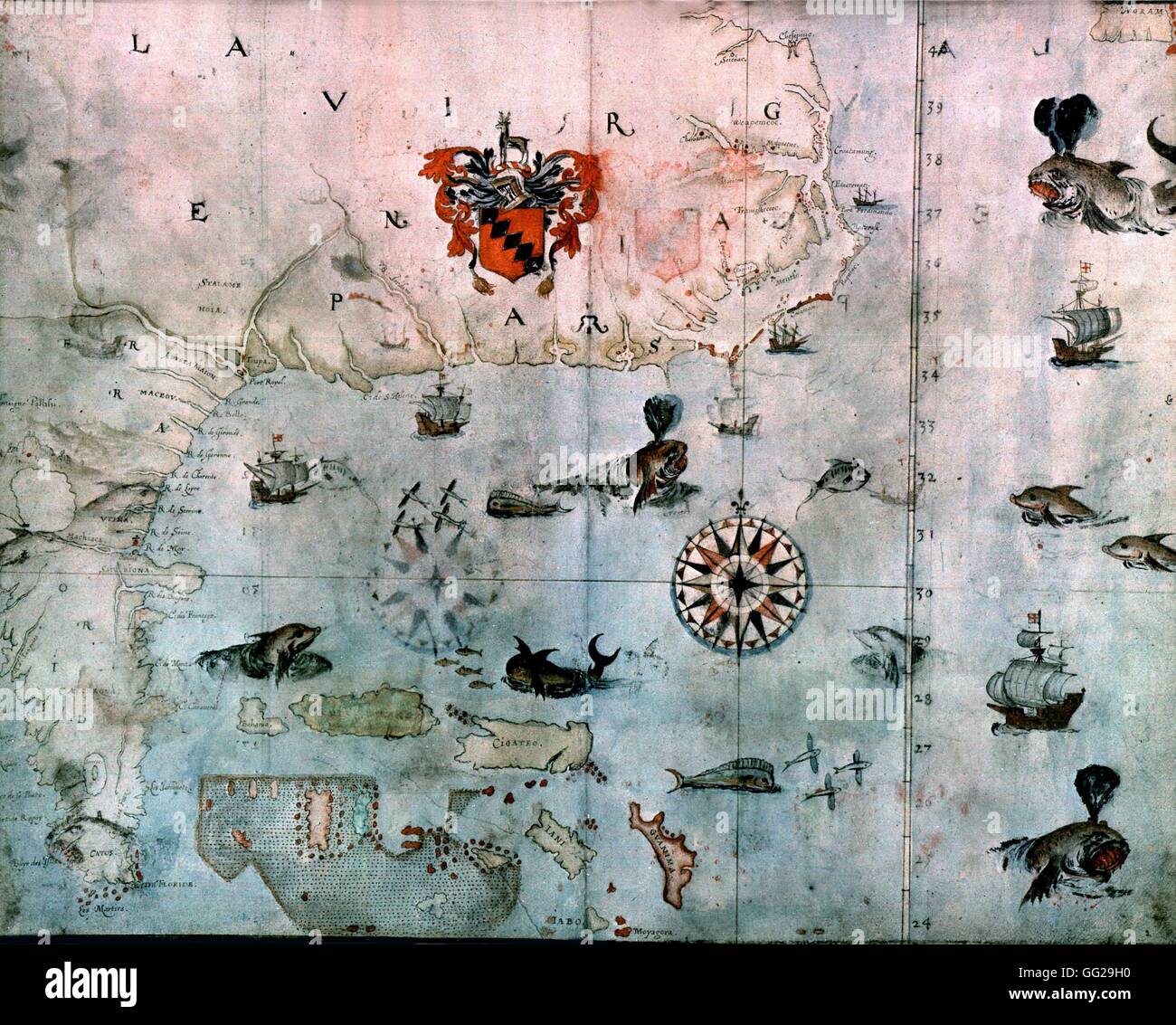 North america map 17th hi-res stock photography and images - Alamy