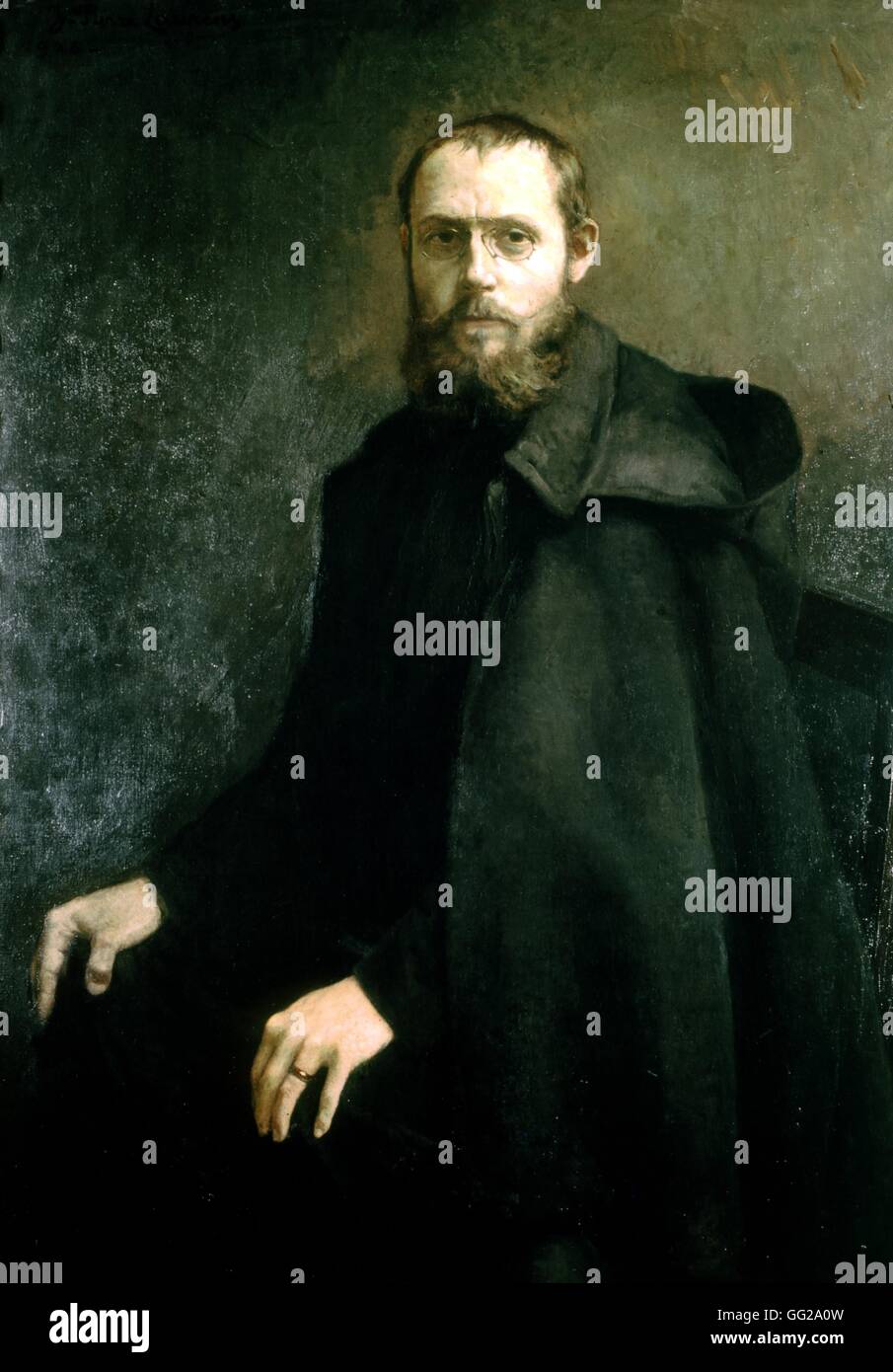 Charles painting french literature portrait man hi-res stock ...