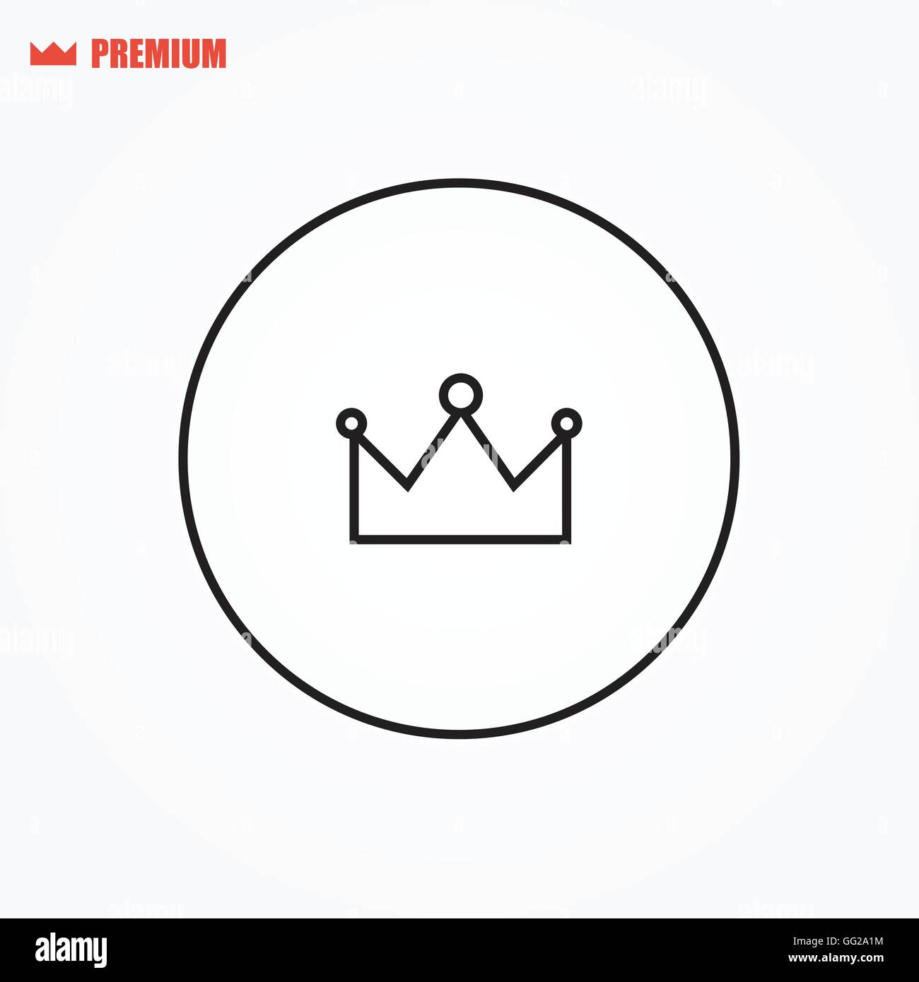 Rounded vector crown icon Stock Vector Image & Art - Alamy