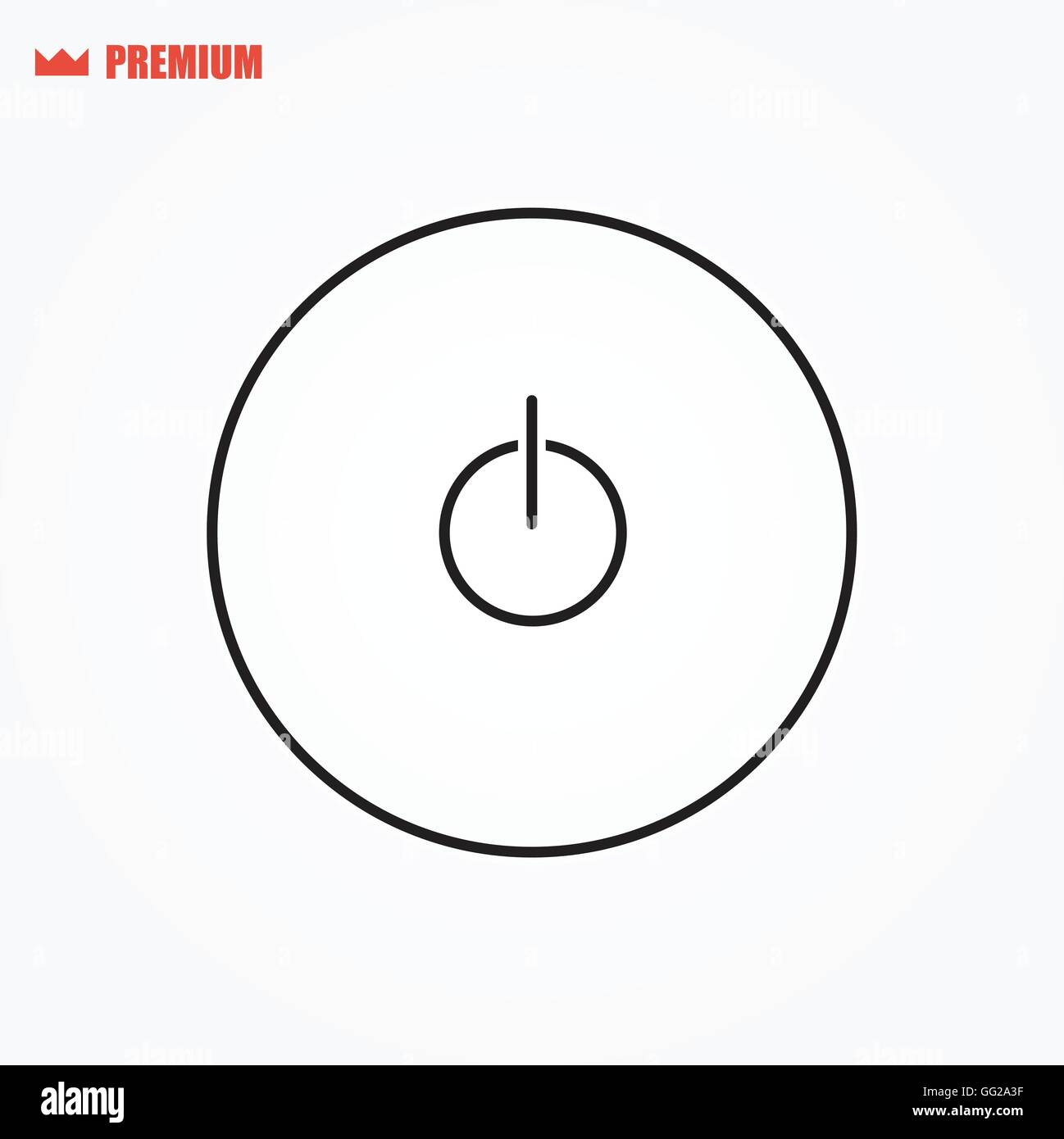 Rounded vector power icon Stock Vector Image & Art - Alamy