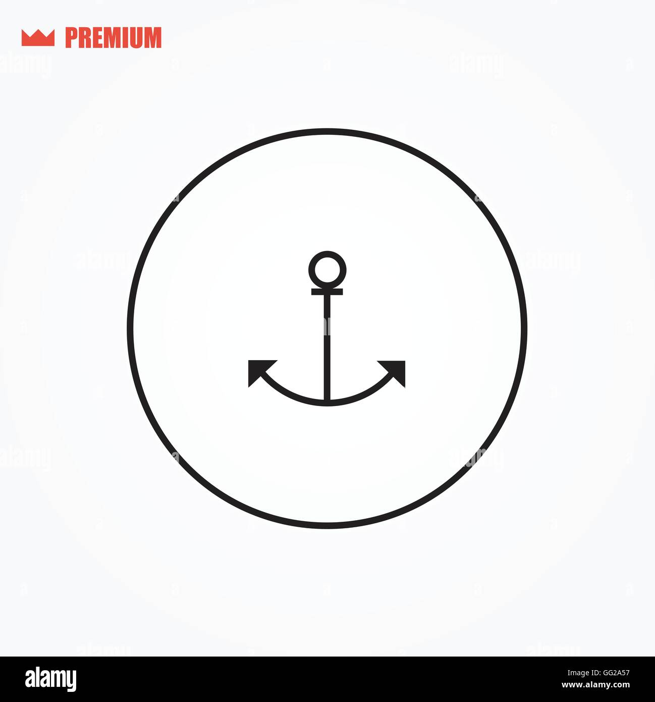 Rounded minimalist vector anchor icon Stock Vector Image & Art - Alamy