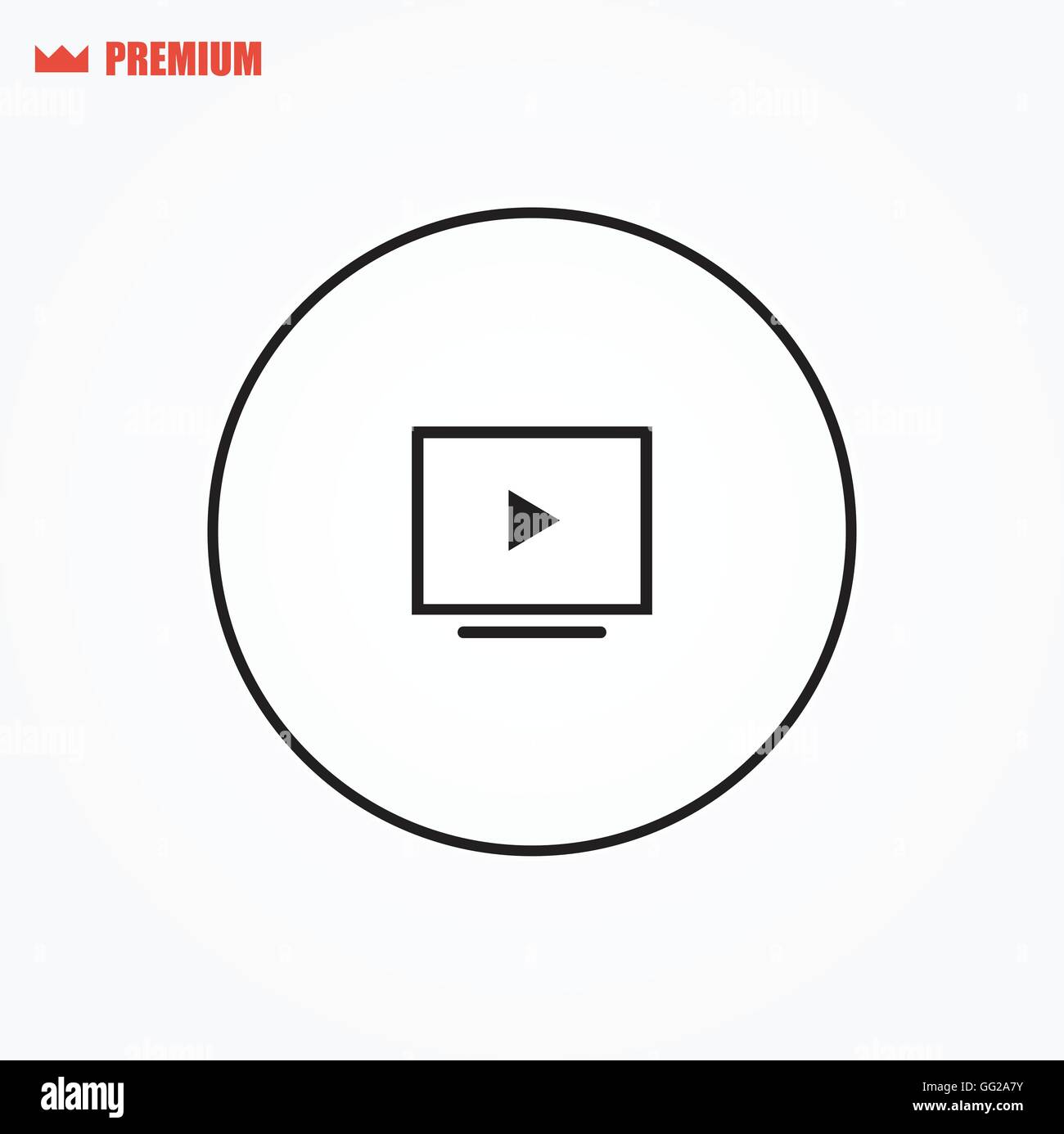 Rounded vector tv icon Stock Vector Image & Art - Alamy