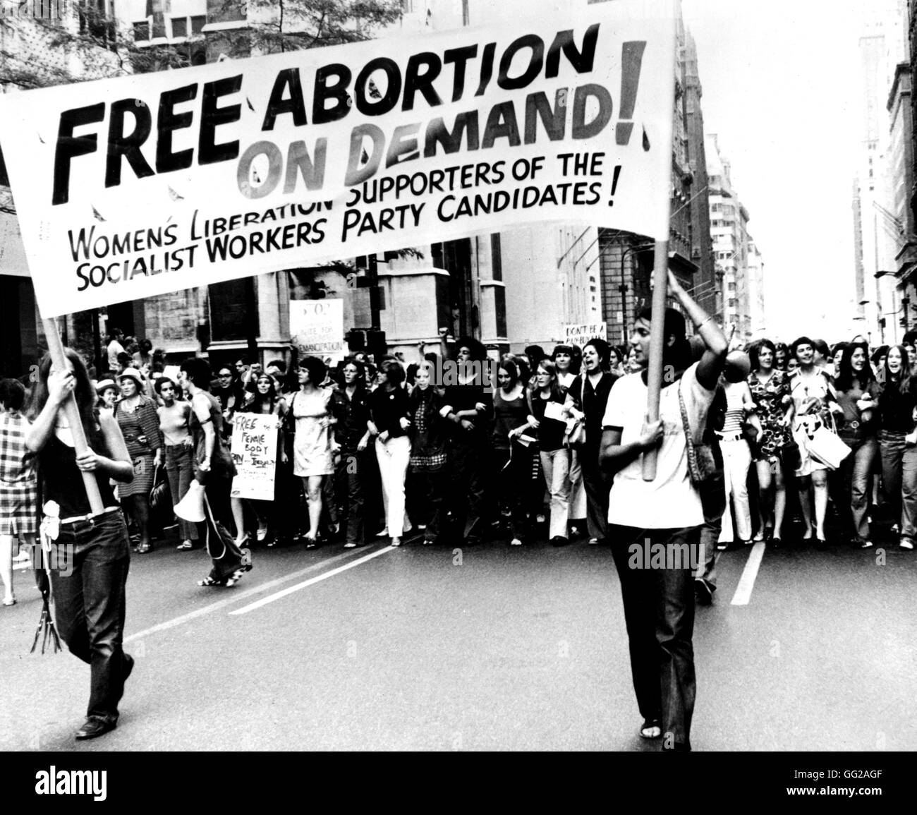 Women's Liberation Movement. Marching down 5th Avenue, in New York 1970 ...