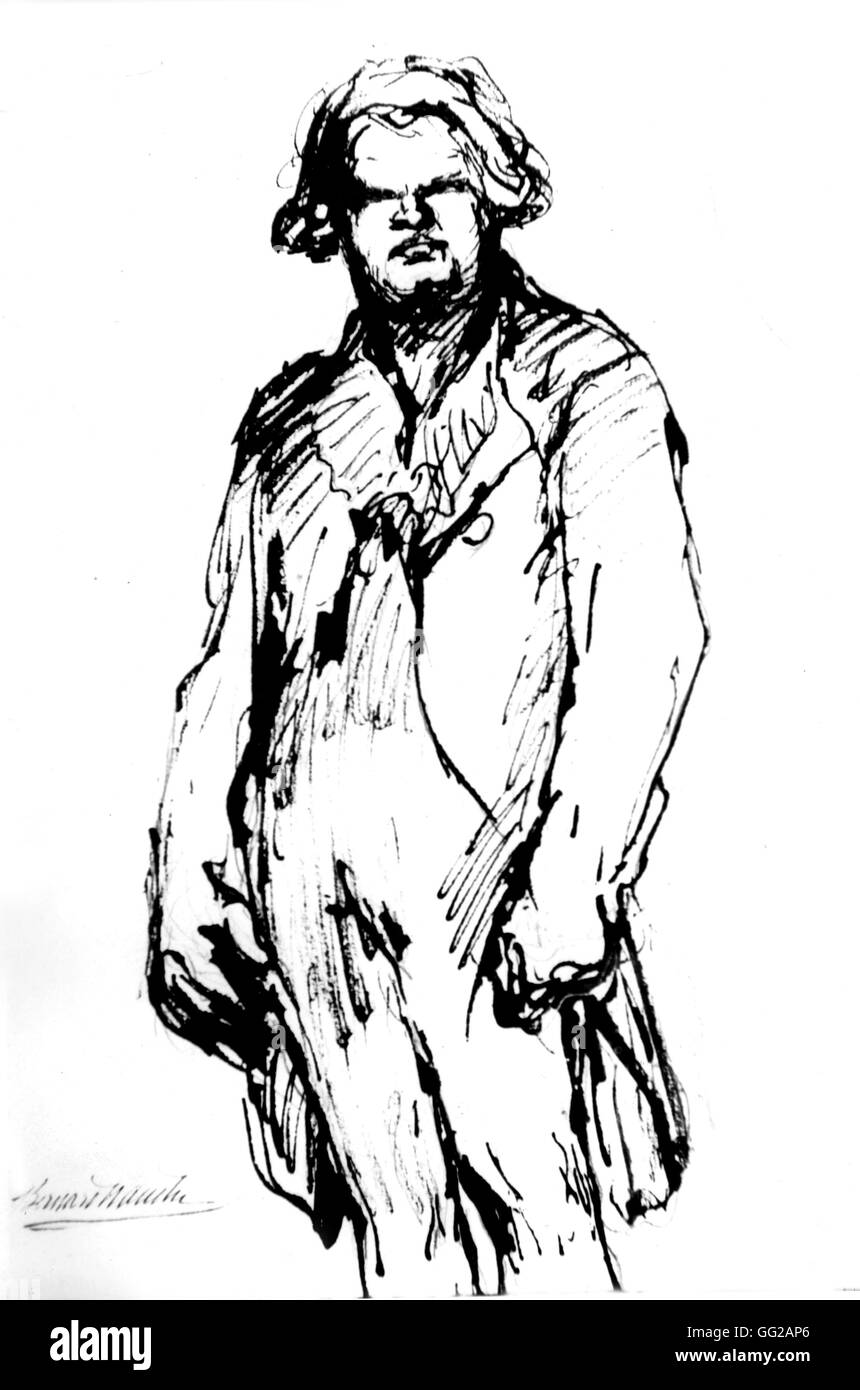 Portrait of Danton by Naudin 18th century France - Revolution of 1789 ...