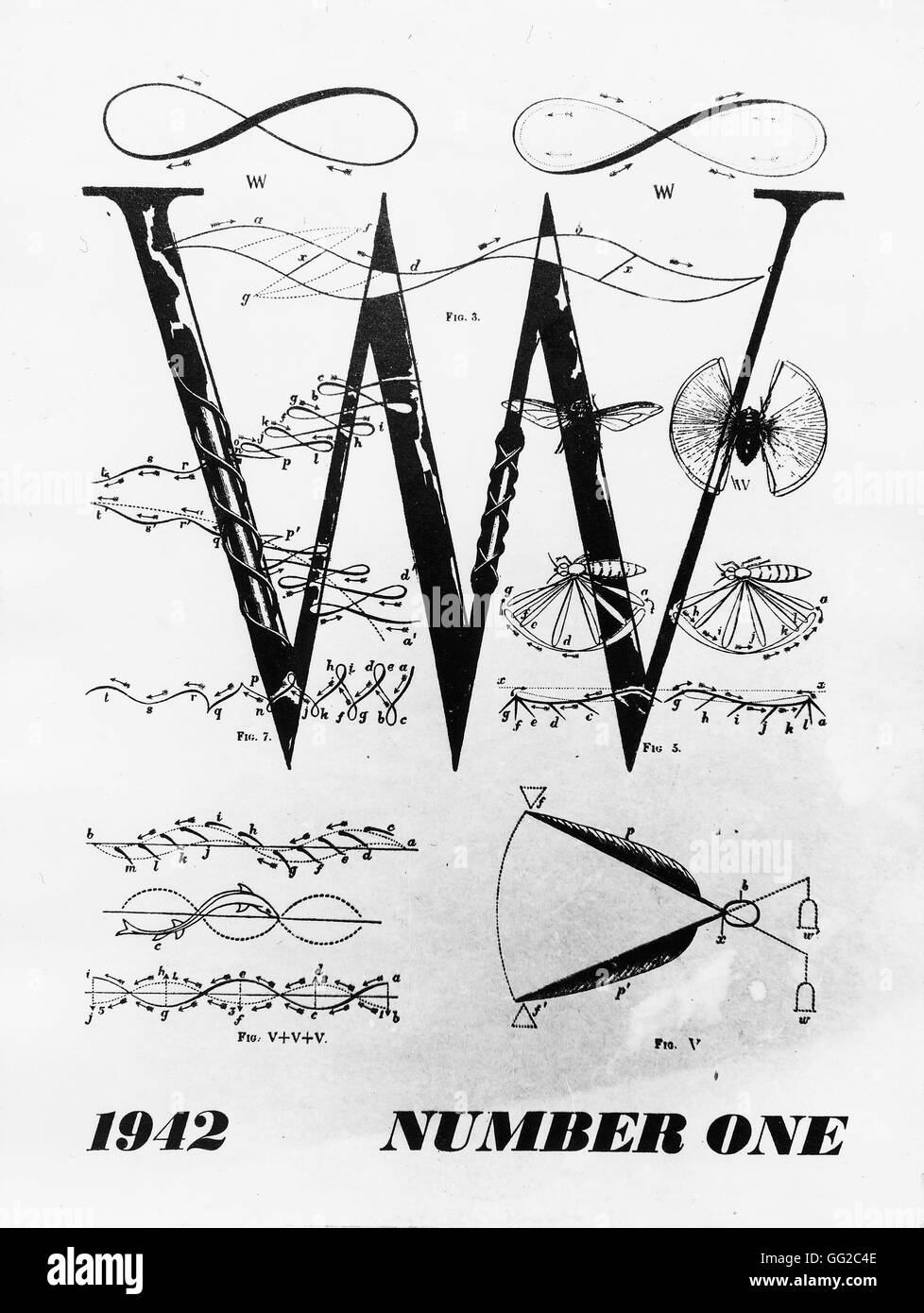 First issue of the surrealist magazine "VVV", founded by Breton ...