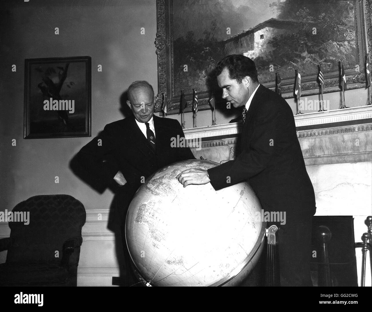 President eisenhower vice president nixon nixon leaves for near east ...