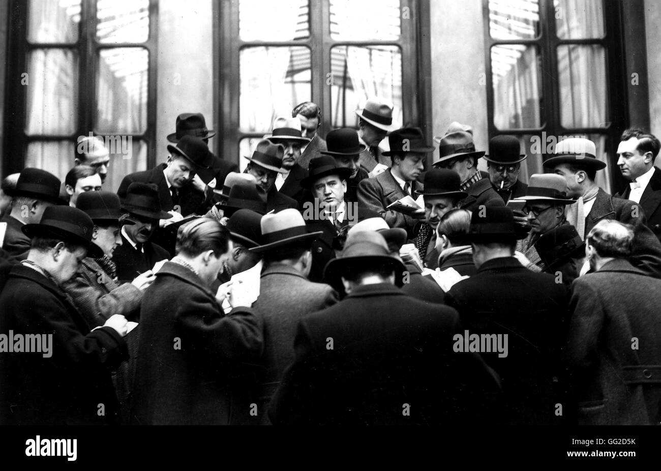 Ministerial crisis : Daladier leaves the Elysee January 1934 France ...