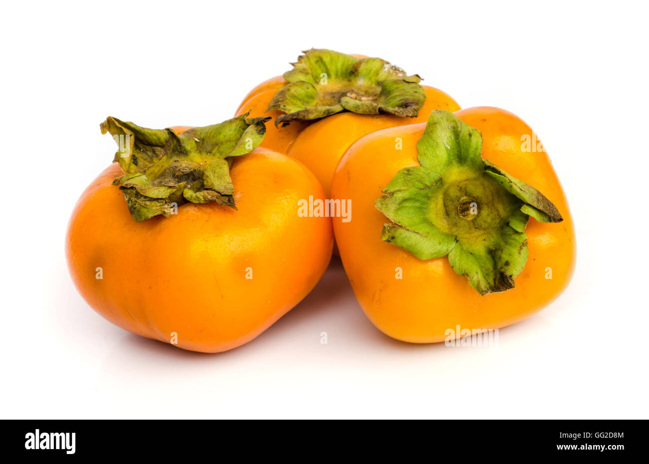 Ripe Persimmon fruit isolated on white background Stock Photo - Alamy