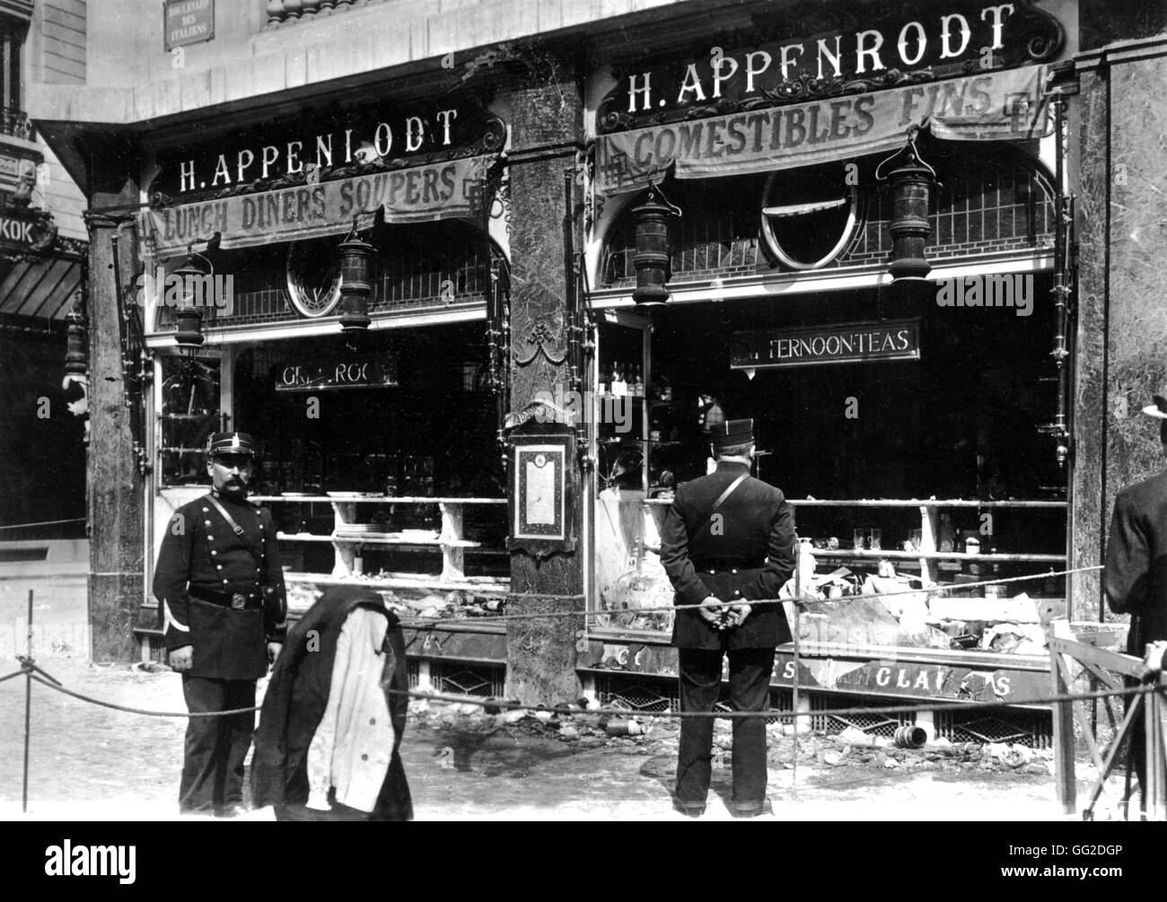 German shop wrecked august 1914 france world war i hi-res stock ...