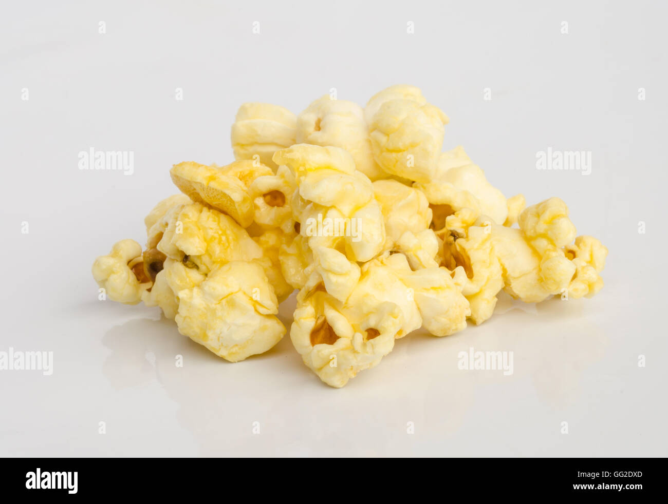 Popcorn snack closeup isolated on white background Stock Photo - Alamy