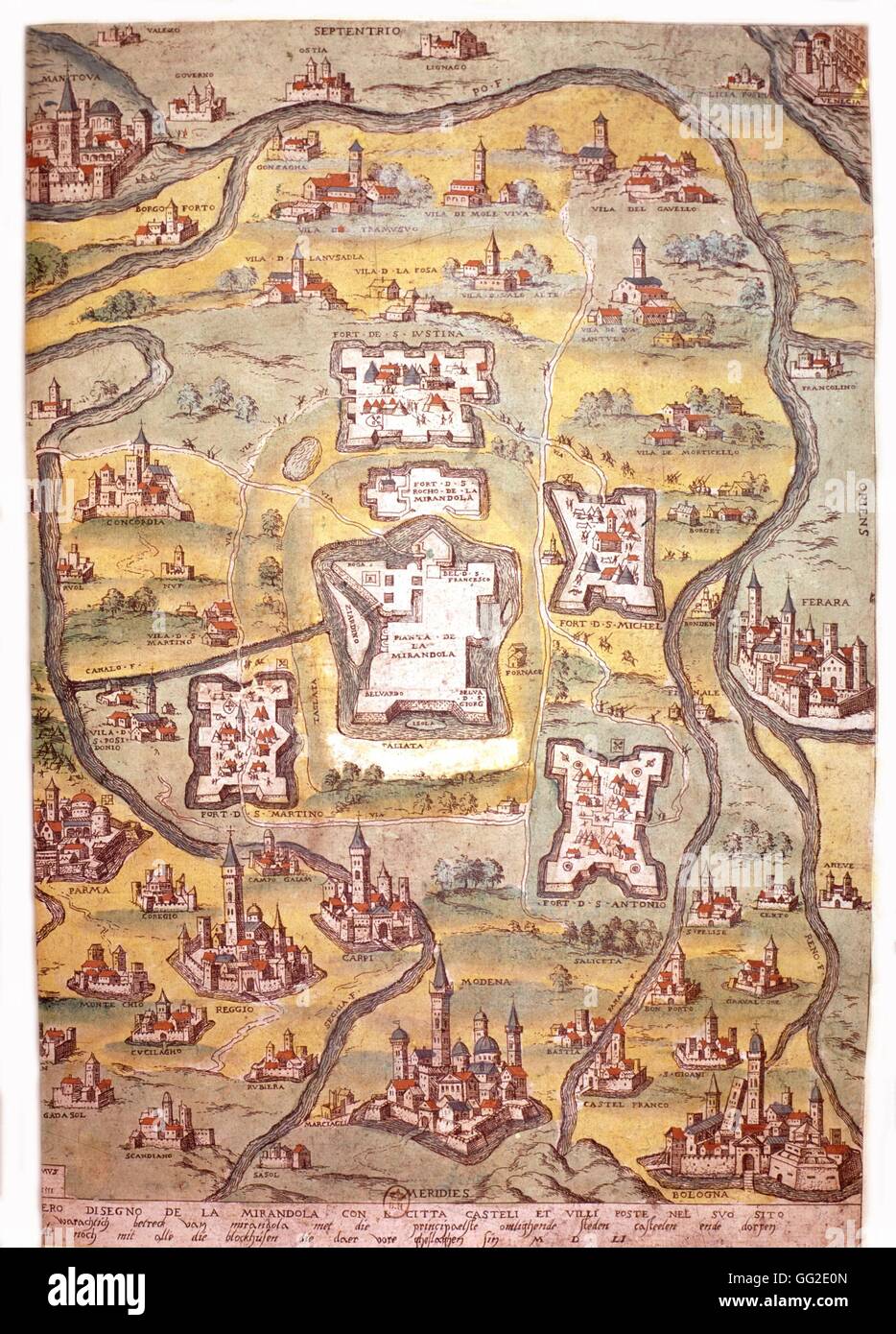 16th century map of italy hi-res stock photography and images - Alamy
