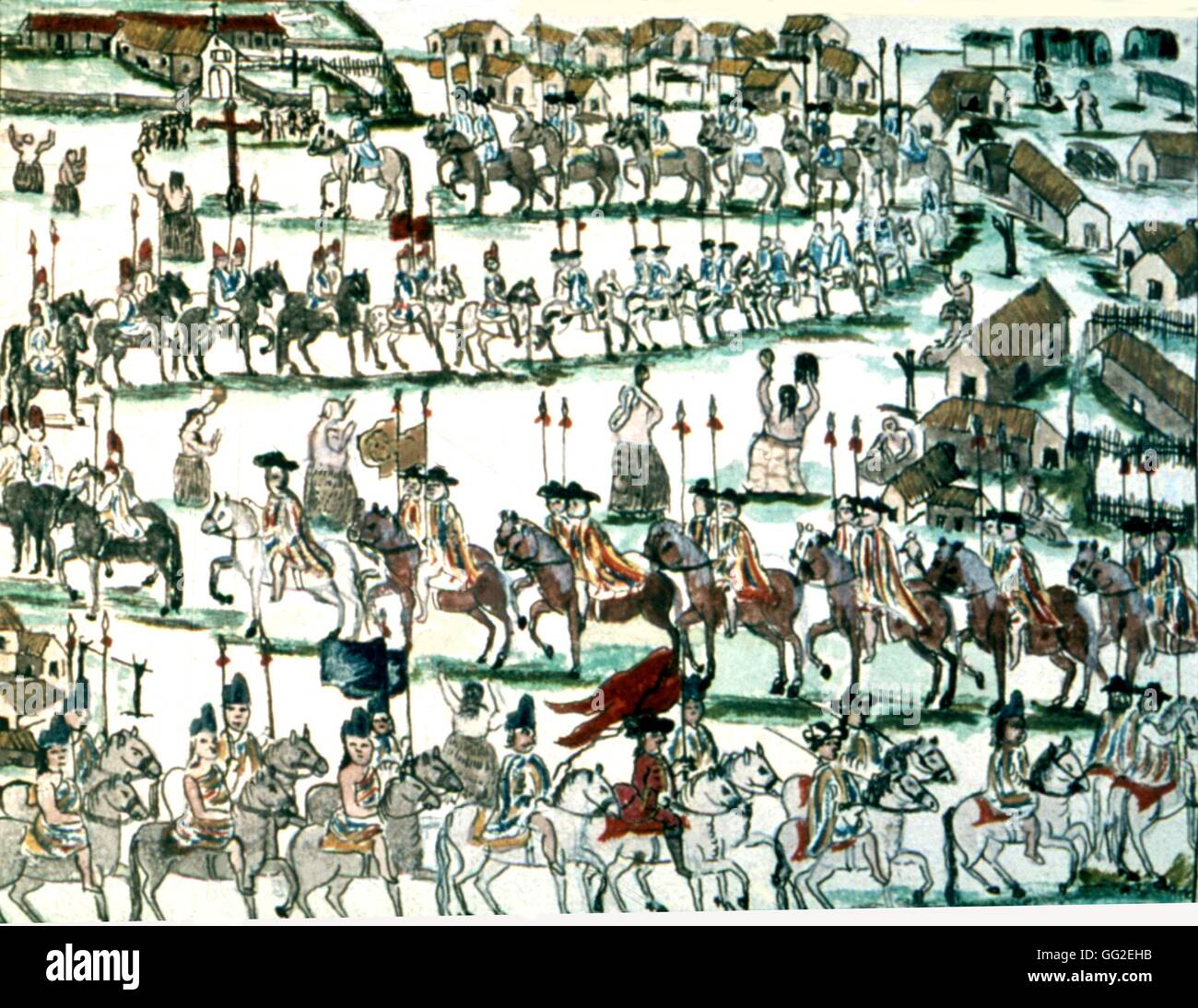 Illustration by Florian Baucke (1749-1767). Zwettler Codex. Life of ...