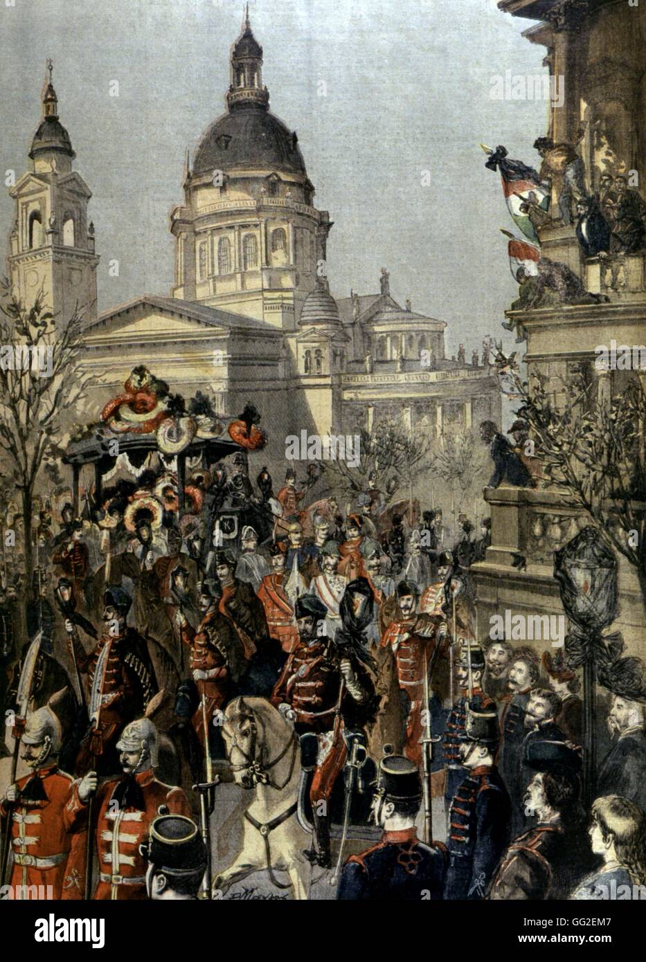 Lajos Kossuth's funeral (1802-1894), Hungarian politician Hungary 1894 ...