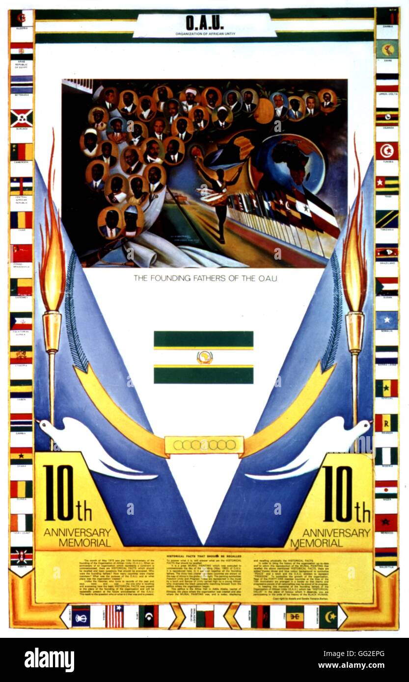 Poster for the celebration of the 10th anniversary of the Organization ...