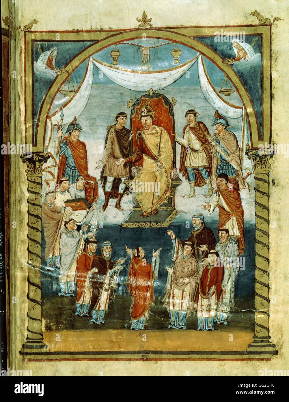 First Bible of Charles the Bald: Count Vivien and the monks of the ...