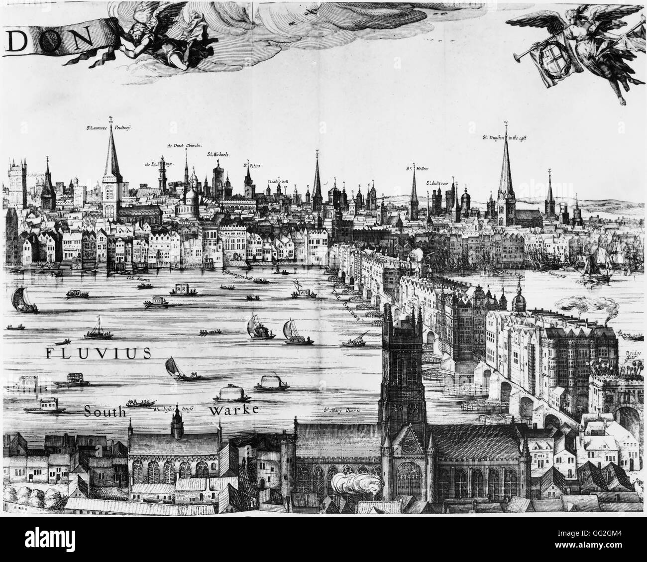 London england map 17th century High Resolution Stock Photography and ...