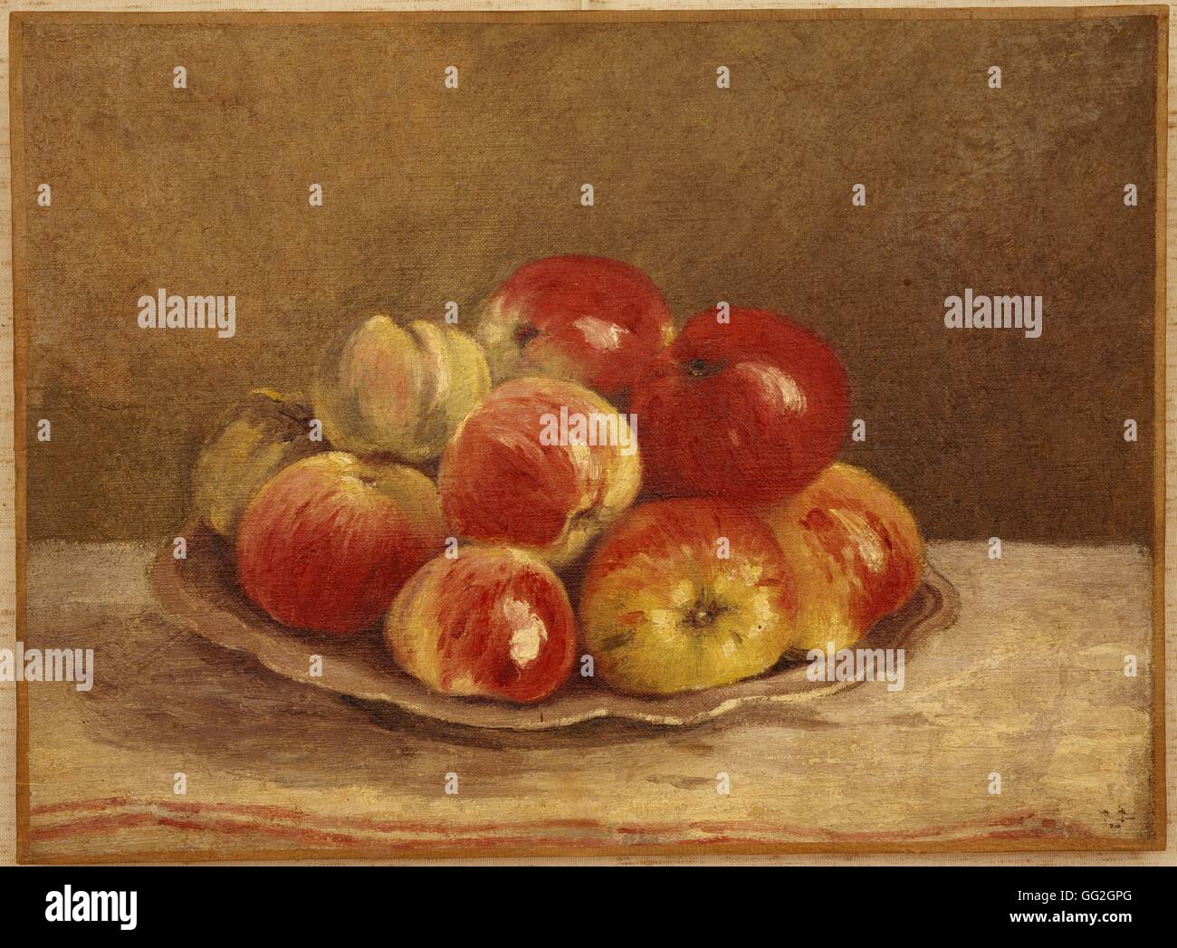 Pierre Ernest Prins French school Still life with apples Nature morte ...