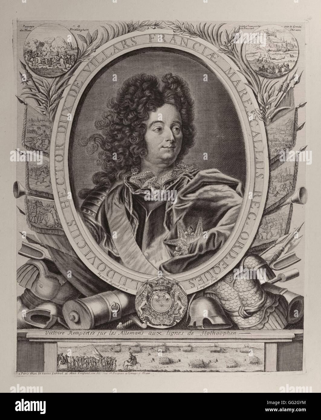 Claude Louis Hector, (1653- 1734), duke of Villars, a general of Louis ...