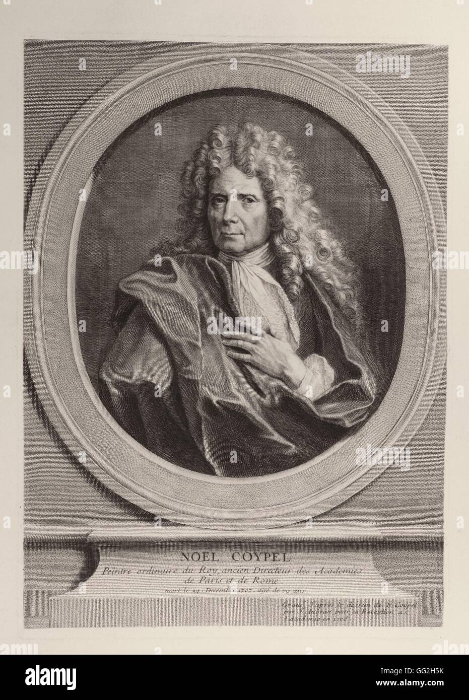 Jean Audran, after the self portrait of Noël Coypel French school Noël ...