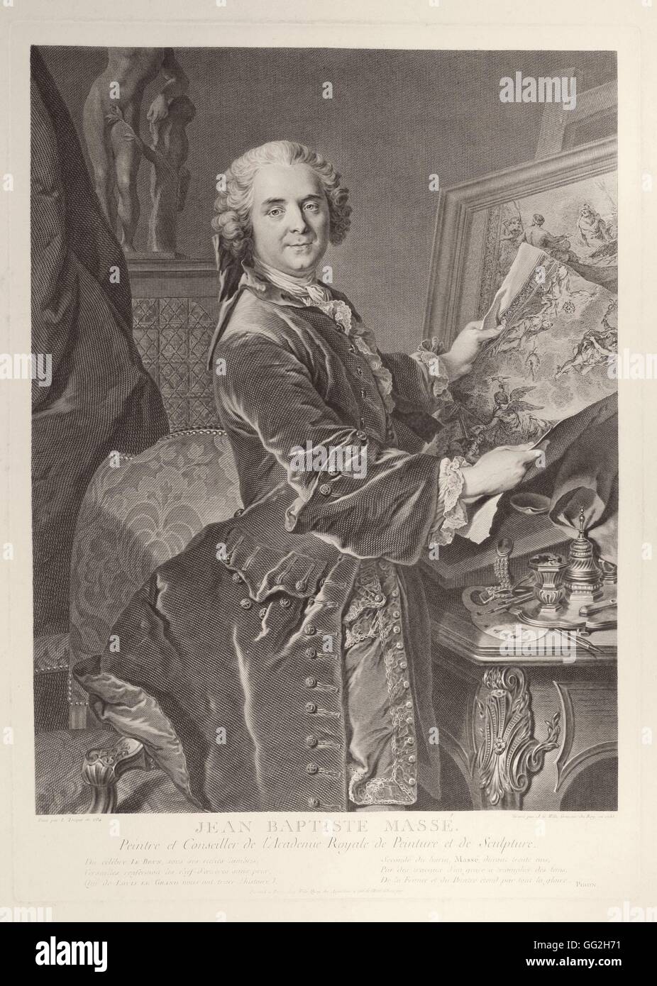 After louis tocque german school jean baptiste masse hi-res stock ...