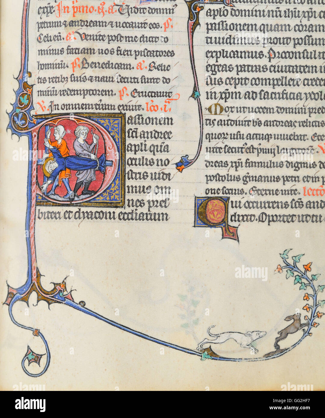 Folio 275 early 14th century manuscript parchment hi-res stock ...