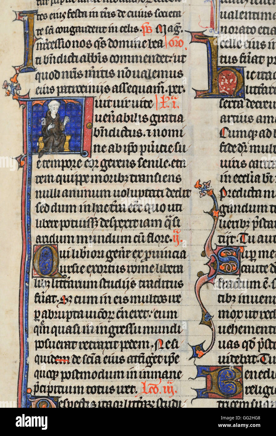 Folio 322 early 14th century manuscript parchment hi-res stock ...