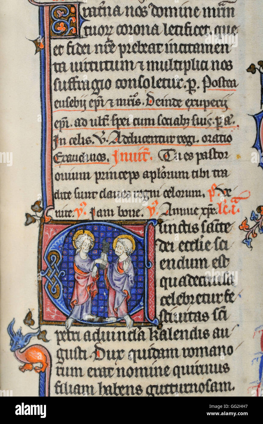 The keys of the kingdom Breviary for Paris, folio 365 Early 14th ...