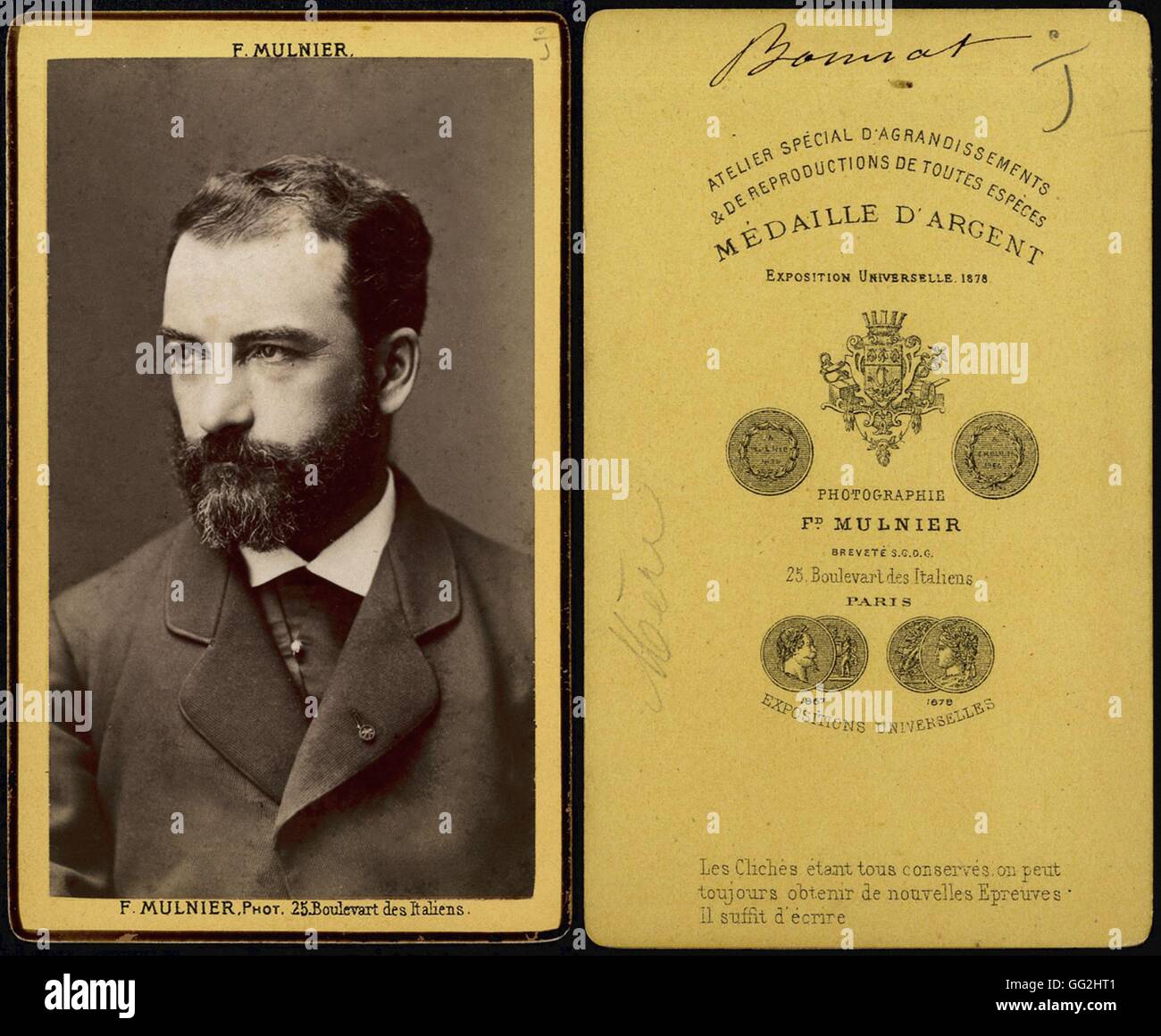 Léon Bonnat (1833-1922), french painter Photo by Ferdinand Mulnier Size ...