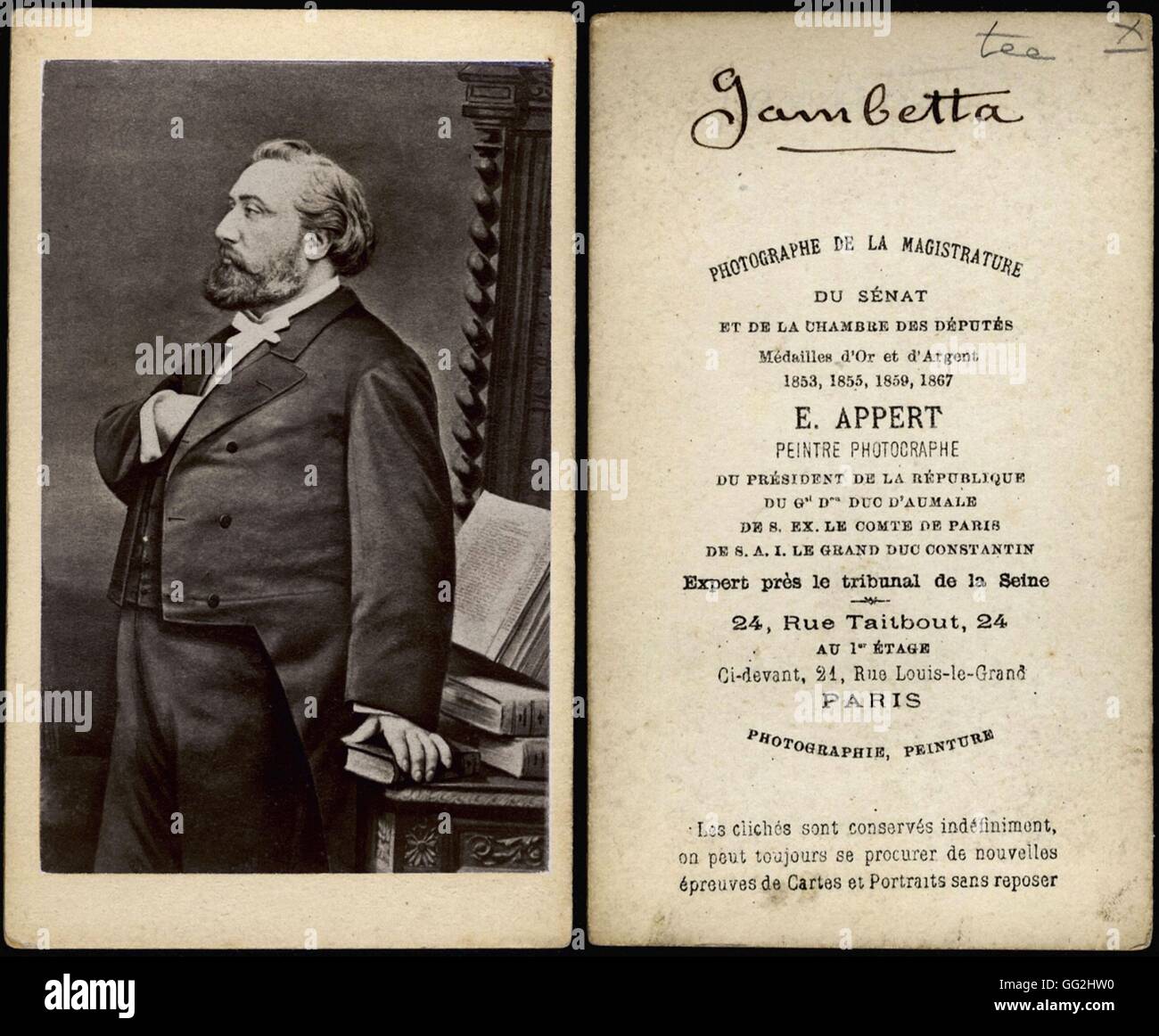 Léon Gambetta (1838-1882), french lawyer and politician Photo by Eugène ...