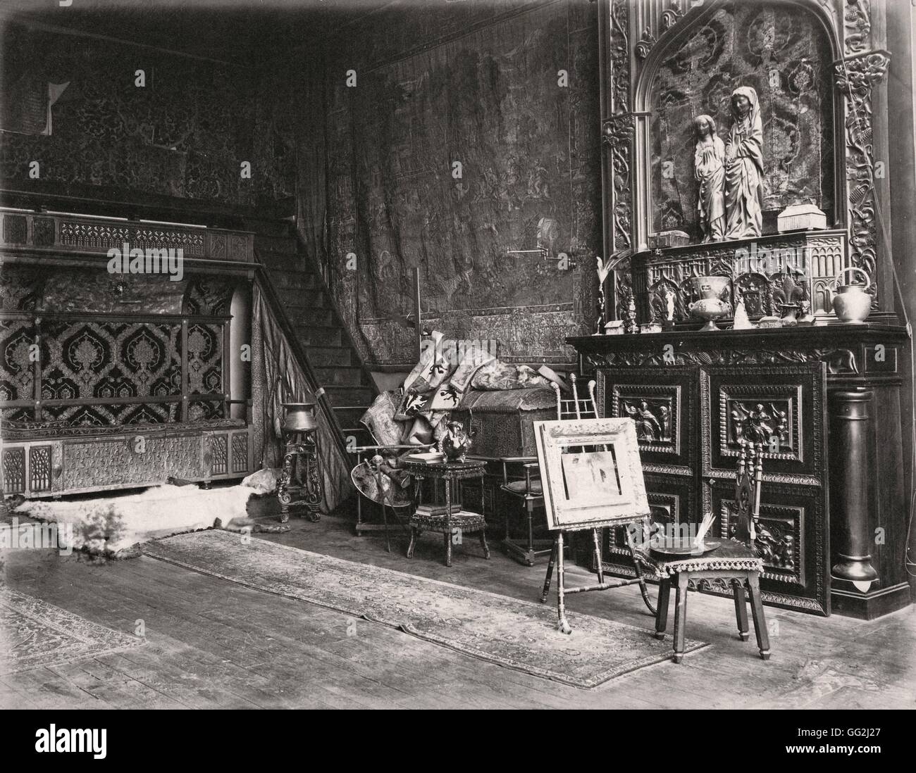 Studio of the french painter jules auguste etienne hi-res stock ...