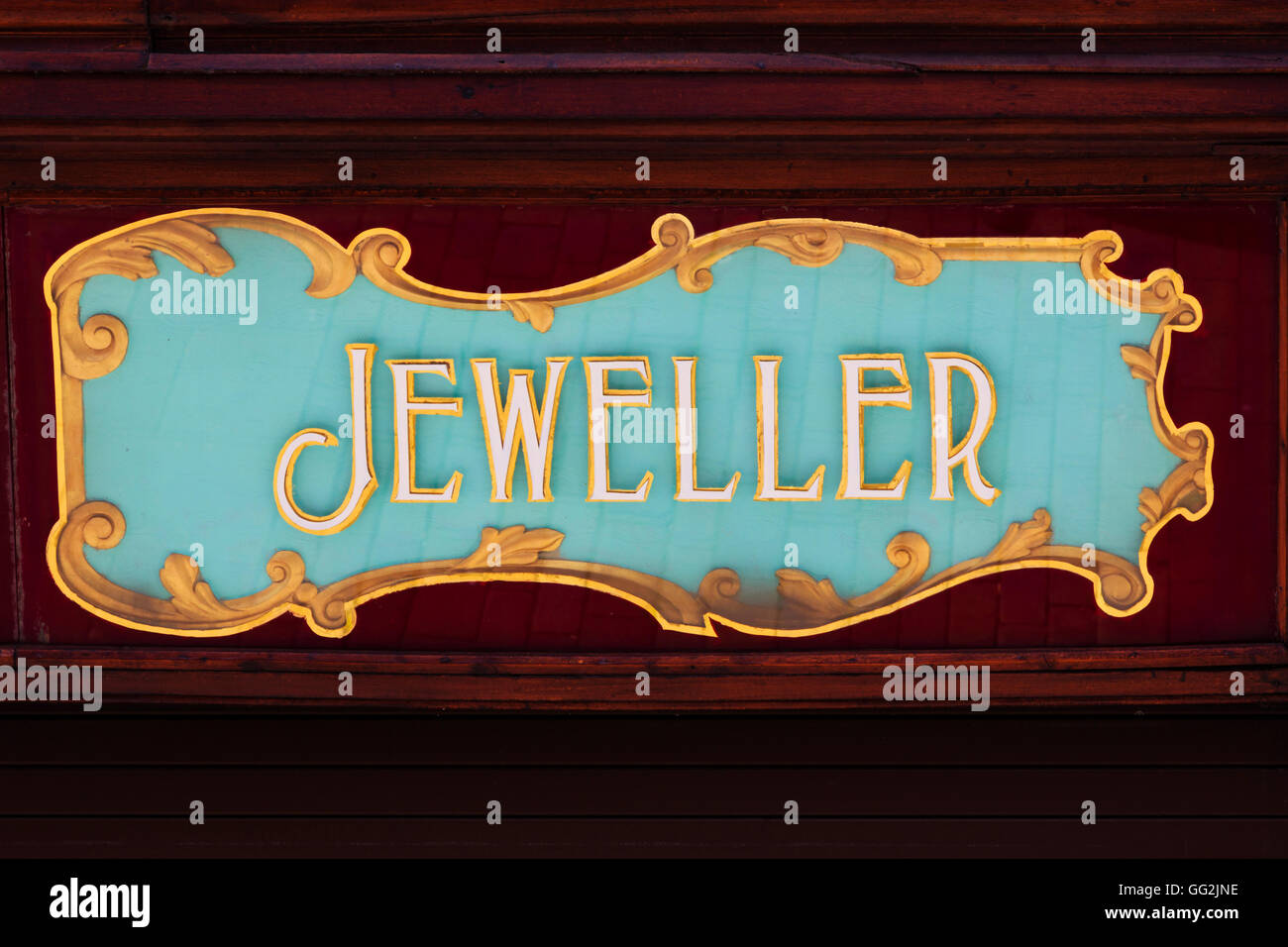 Hand painted "Jeweller" , shop sign, Newark on Trent, Nottinghamshire ...
