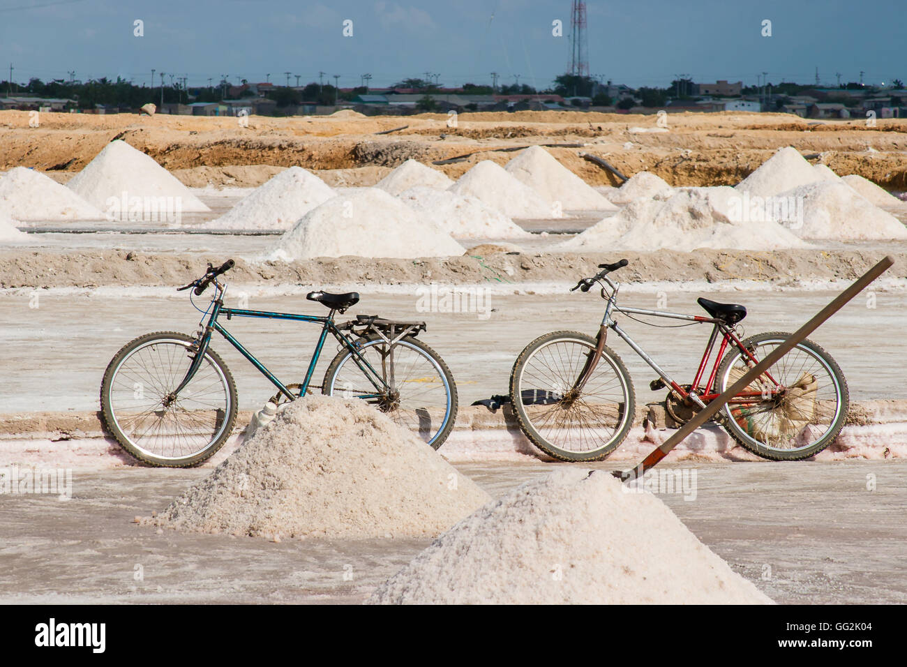 Open sky salt mine at La Guajira, Colombia Stock Photo - Alamy