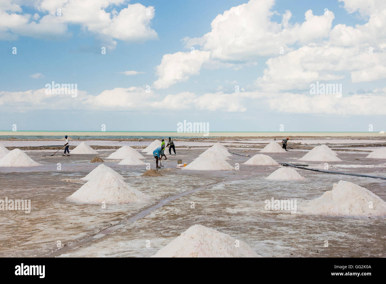 Open sky salt mine at La Guajira, Colombia Stock Photo - Alamy