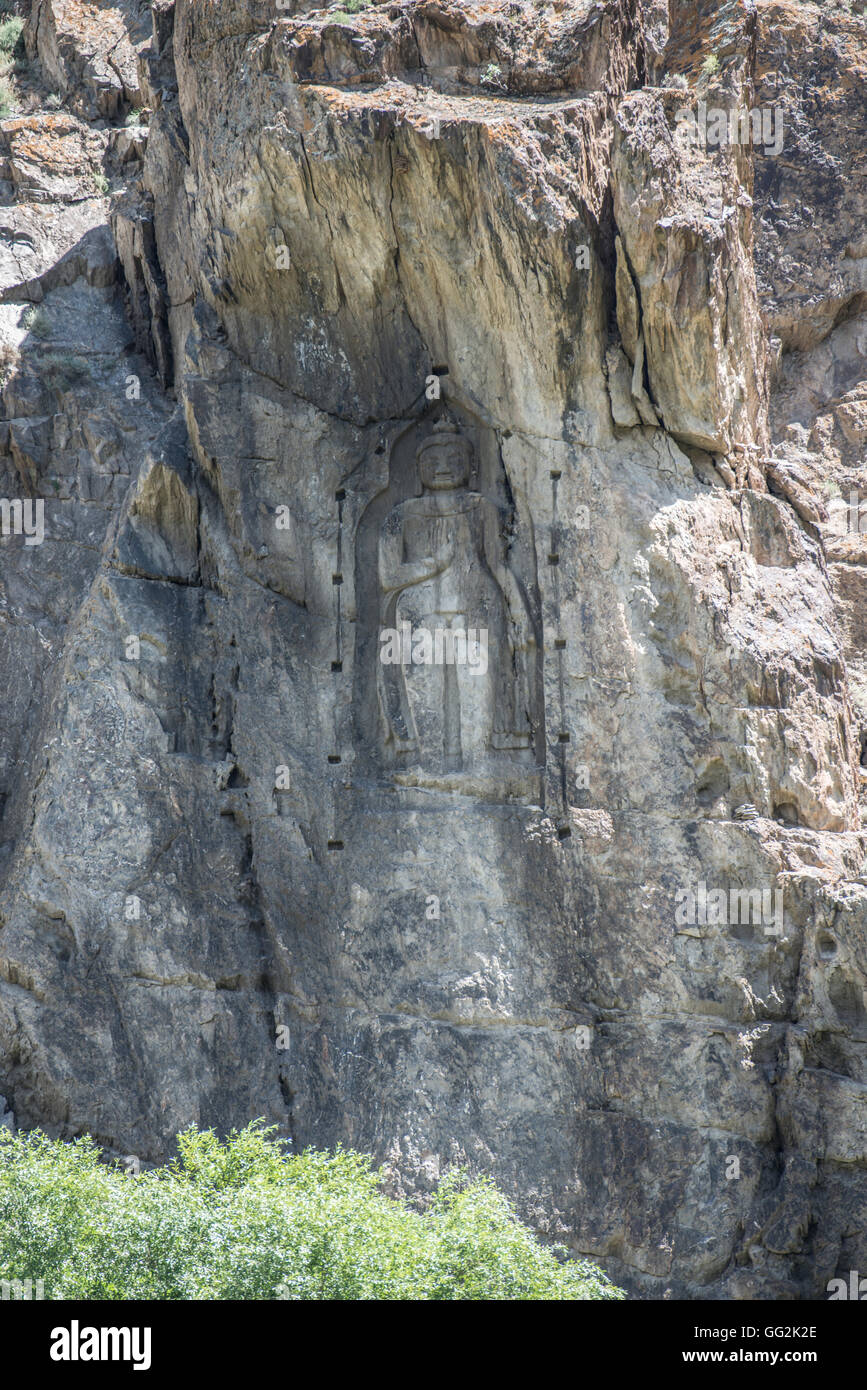 Kargah Buddha carved in the 8th century near Gilgit in northern ...