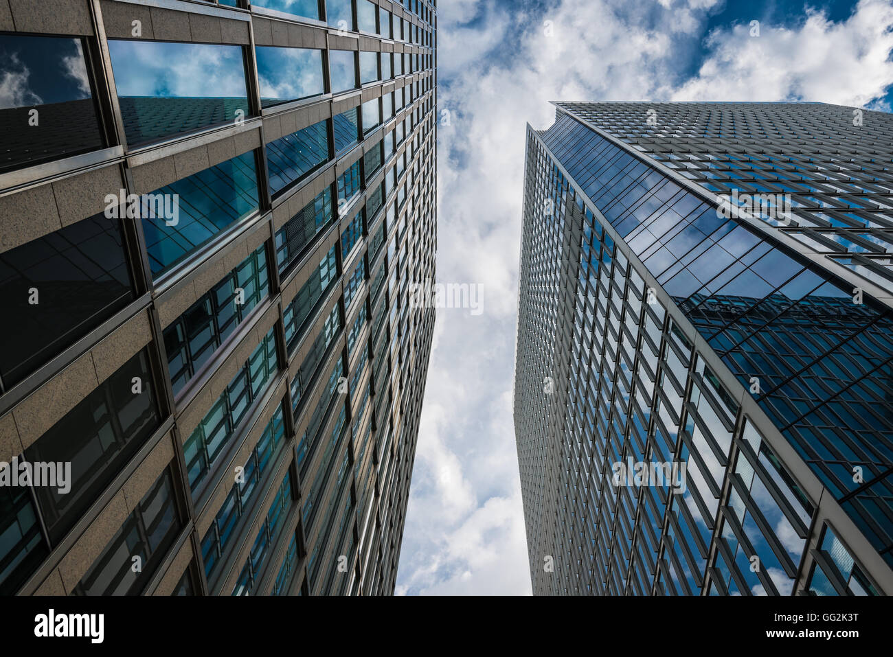 Office buildings in Canary Wharf, Tower Hamlets, East London, London ...