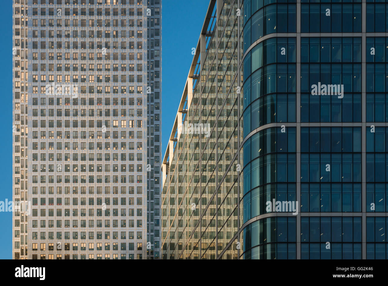 Office buildings in Canary Wharf, Tower Hamlets, East London, London ...