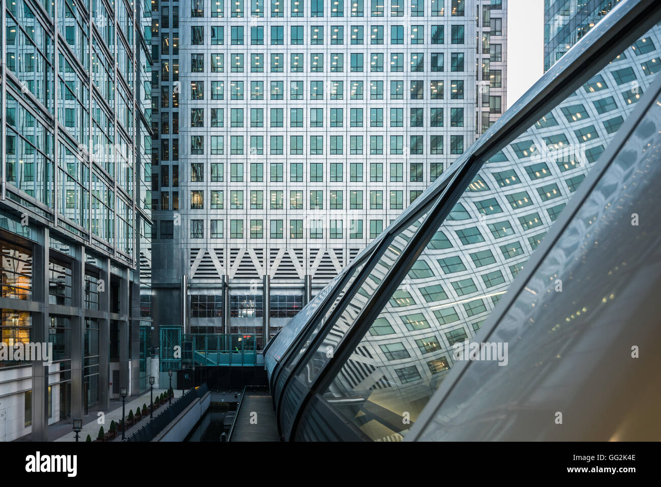 Office buildings in Canary Wharf, Tower Hamlets, East London, London ...