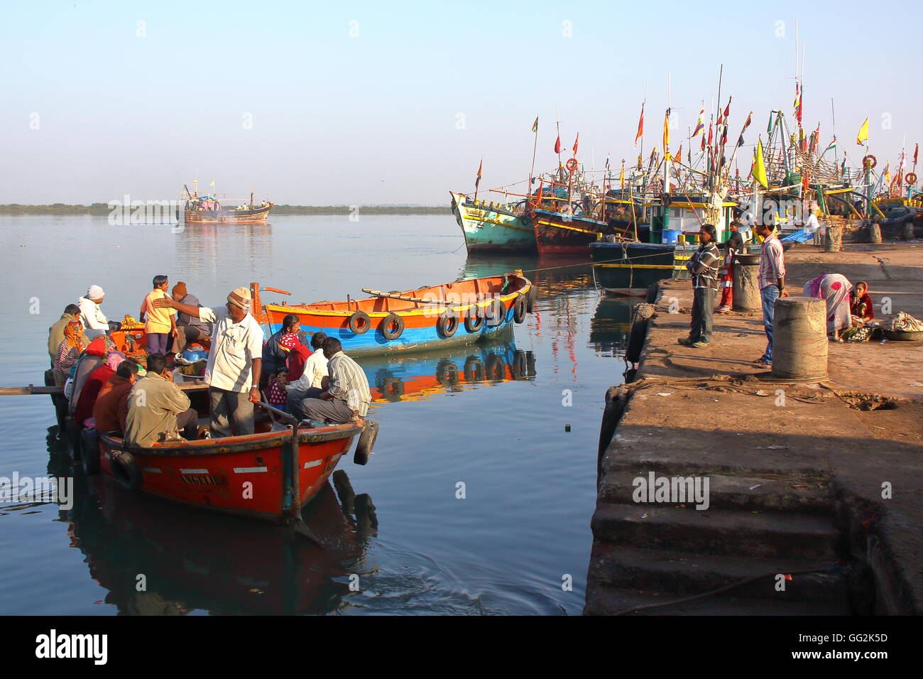 Vanakbara Fishing port in Diu Island, India Stock Photo - Alamy